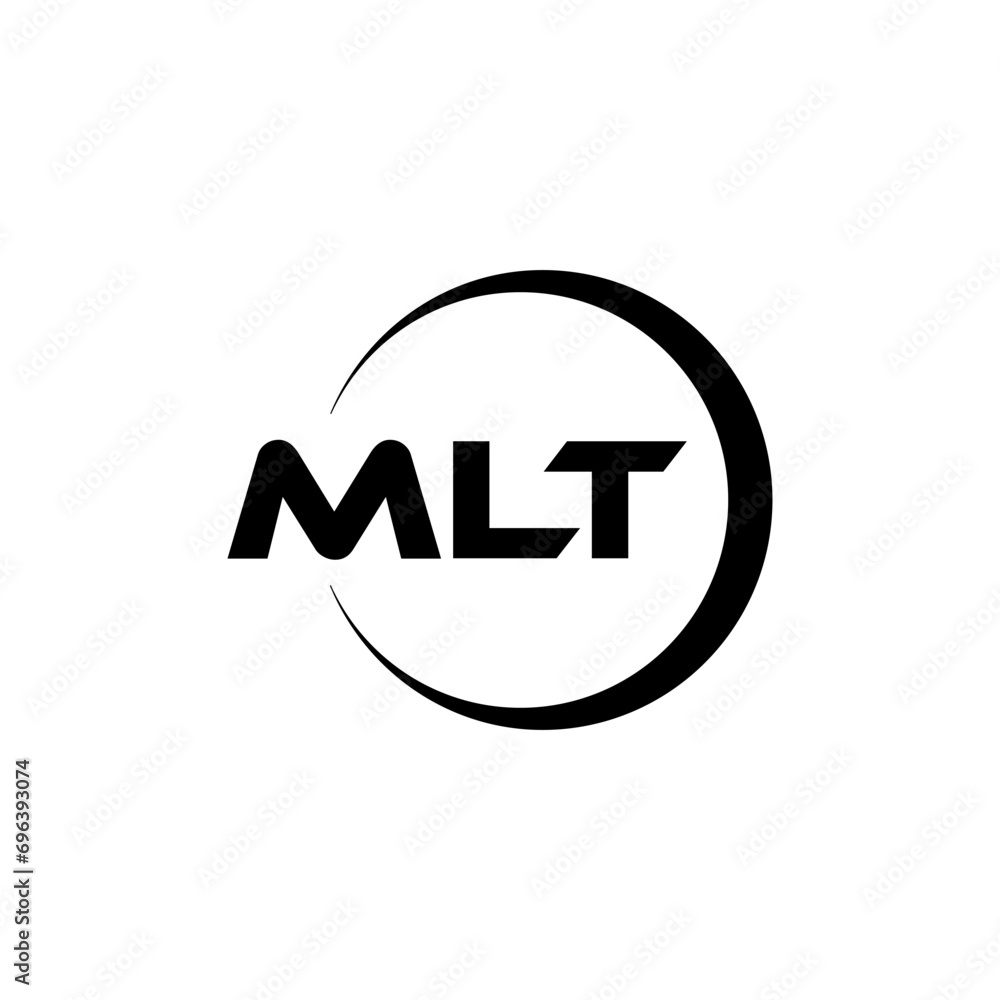 MLT letter logo design with white background in illustrator, cube logo ...