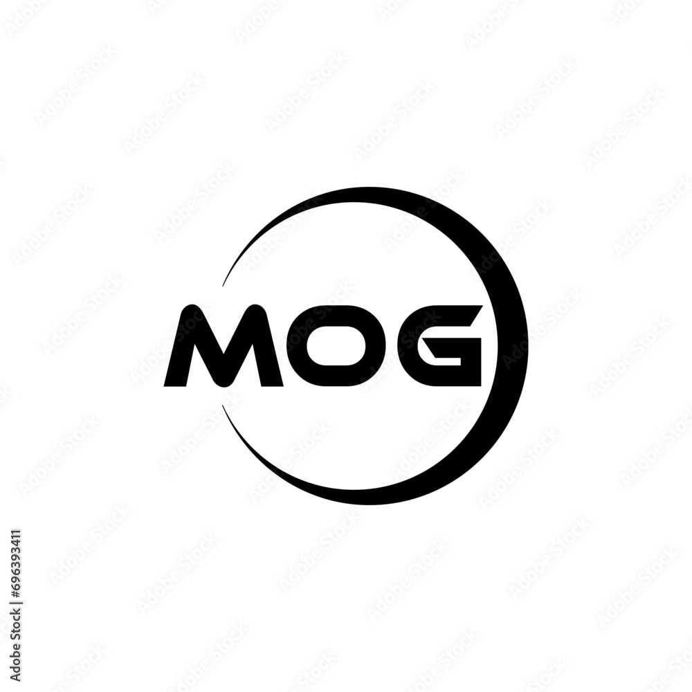 MOG letter logo design with white background in illustrator, cube logo ...