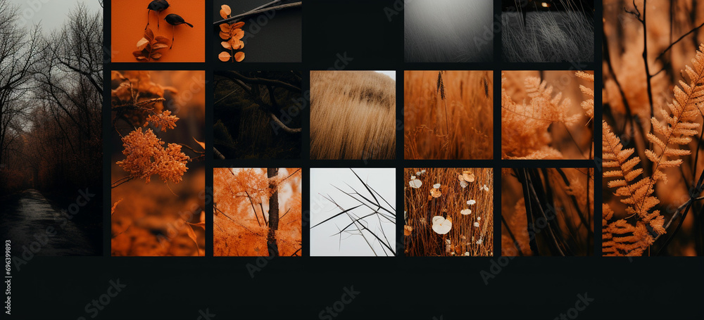 A template with the predominant colors associated with October ...