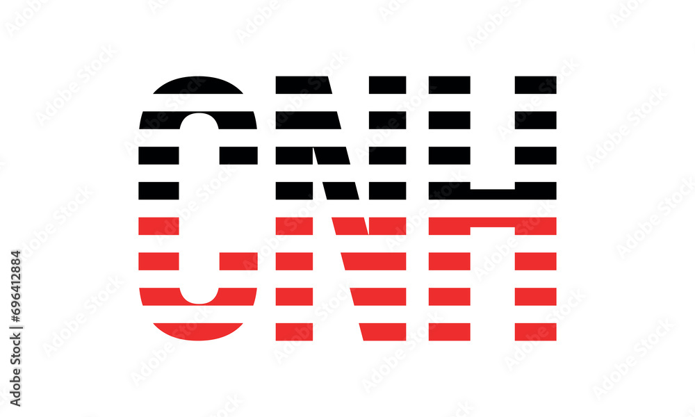 CNH three initial letter iconic line negative space minimal logo design ...