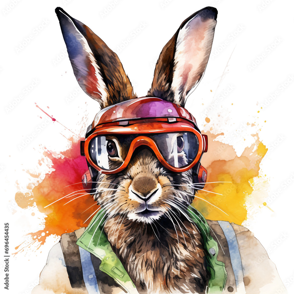 Watercolor hare, isolated, Watercolour Hare welder style watercolour ...