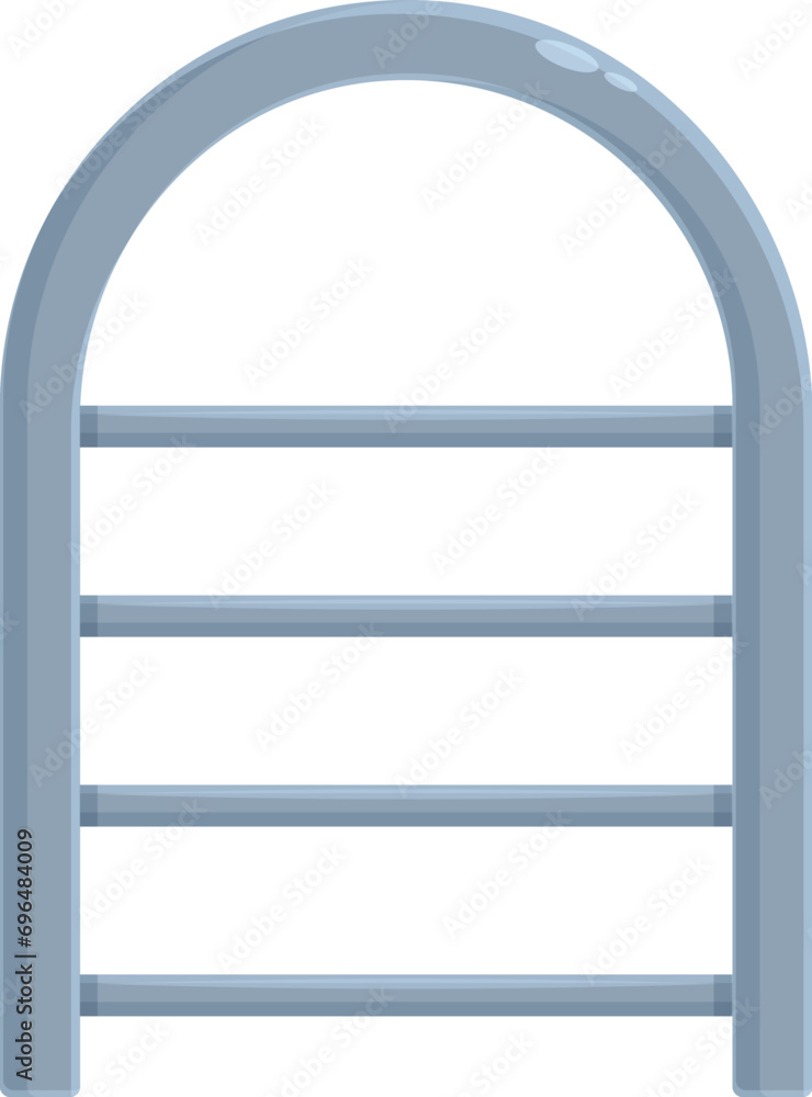 Coil heater icon cartoon vector. Bathroom metal radiator. Rail pipe ...