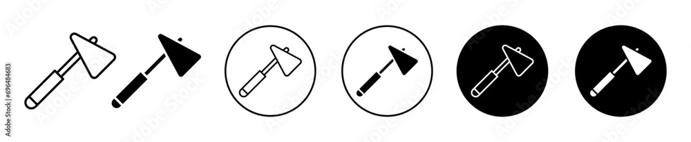 reflex hammer icon. medical instrument used by practitioners to test ...