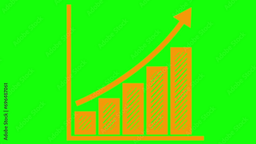 Vidéo Stock Animated financial growth chart with trend line graph ...