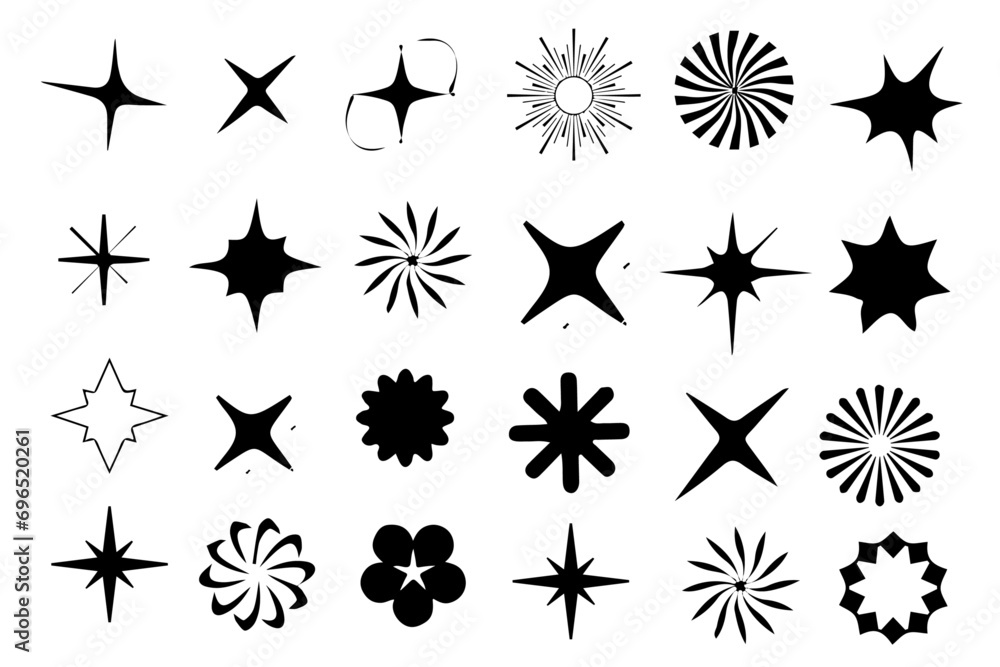 Brutalist shapes for Swiss minimal style design. Trendy Y2k cool ...