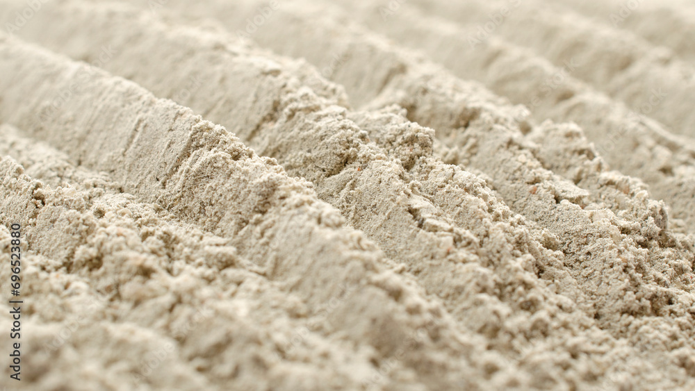 Pile of gray cement powder as background, texture, top view. Gray ...