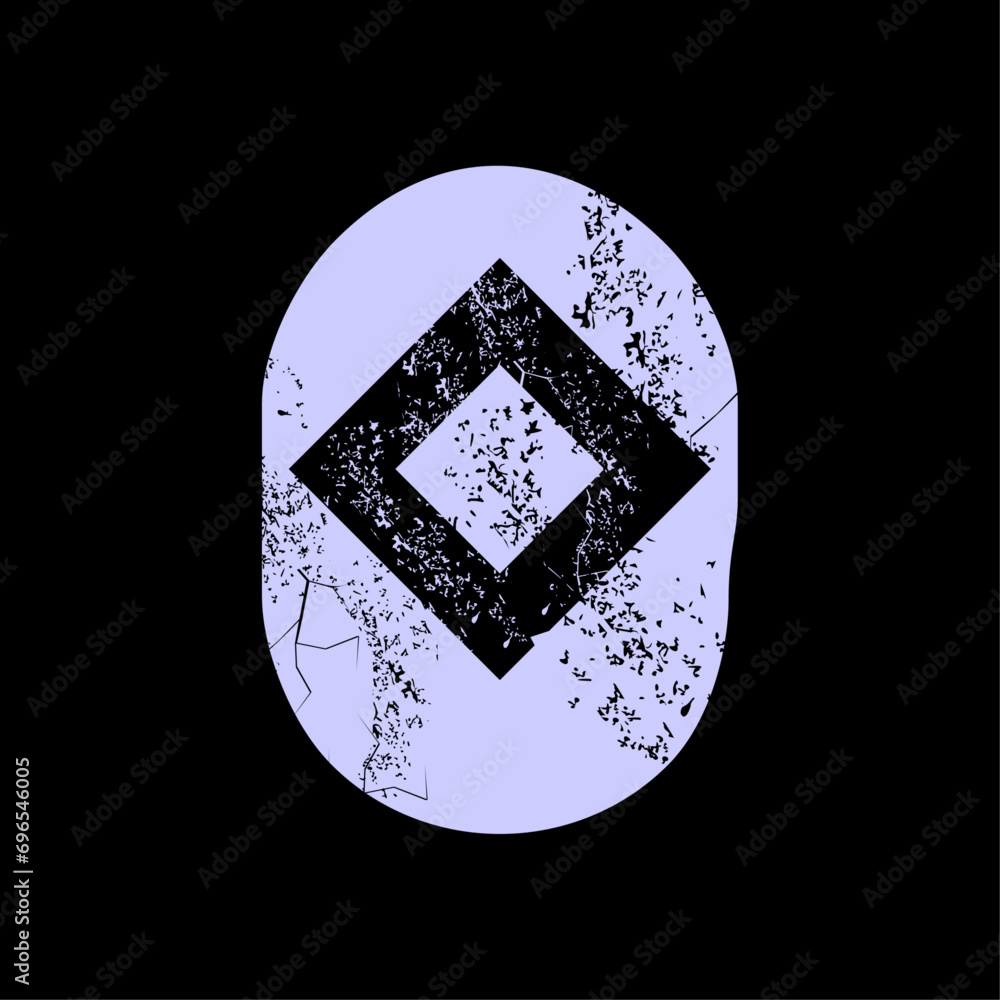 T-shirt design of the runic letter called Ingwaz carved in stone ...