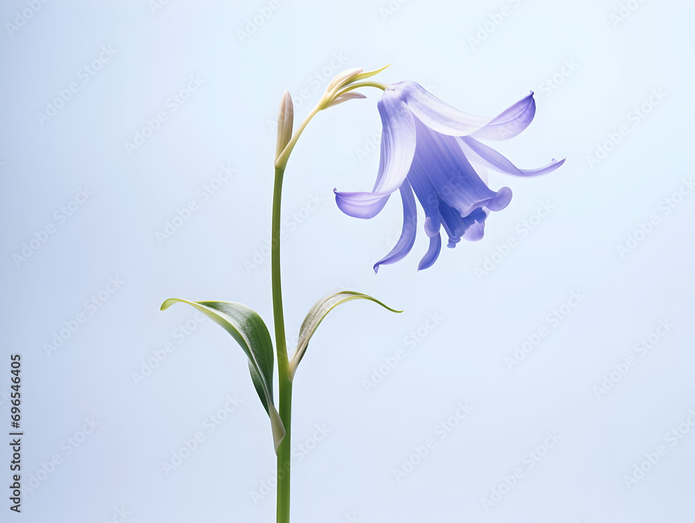 Bluebell flower in studio background, single bluebell flower, Beautiful ...