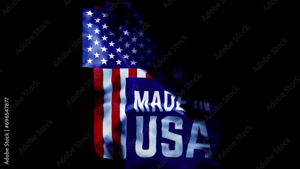 USA Flag, Made In USA Flag Animation, Made In American Flag, Made In ...