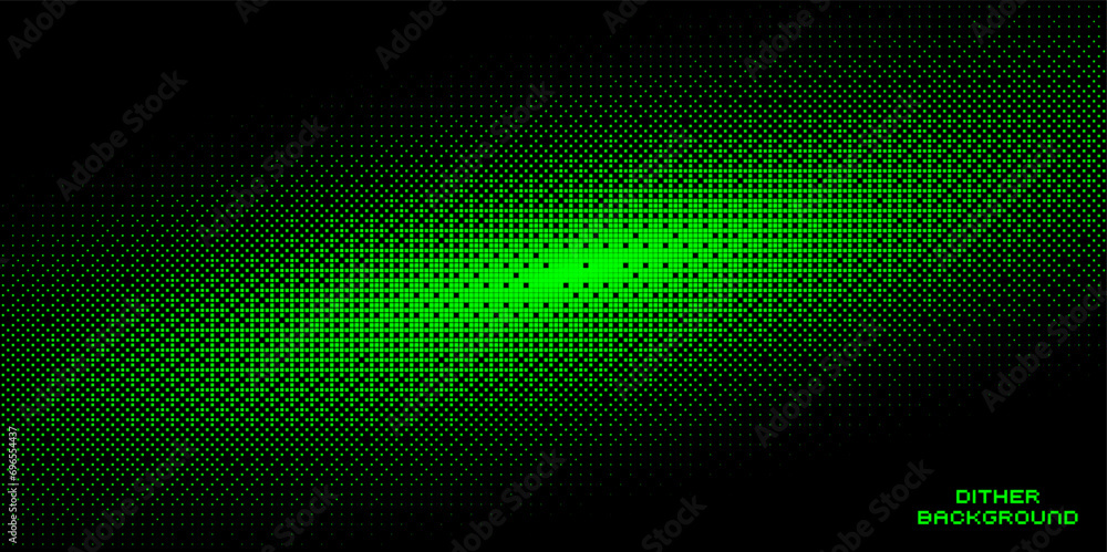 Pixel dither bitmap texture. Abstract pixel smooth gradient transition, 8 bit video game screen ...
