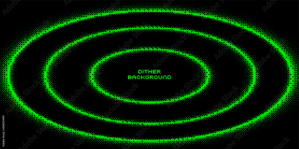 Pixel dither bitmap texture. Abstract pixel smooth gradient transition, 8 bit video game screen ...