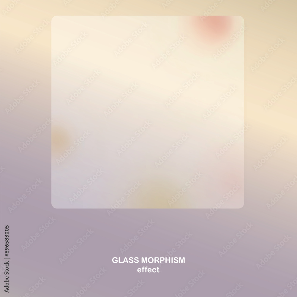 Modern background with glass morphism vector effect. Transparent glass ...