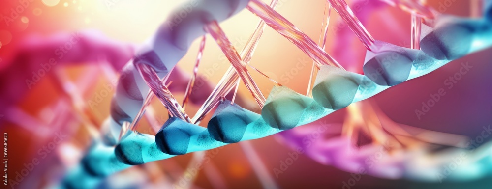 DNA. Mutations under microscope. Decoding genome. Hi-tech in medicine ...