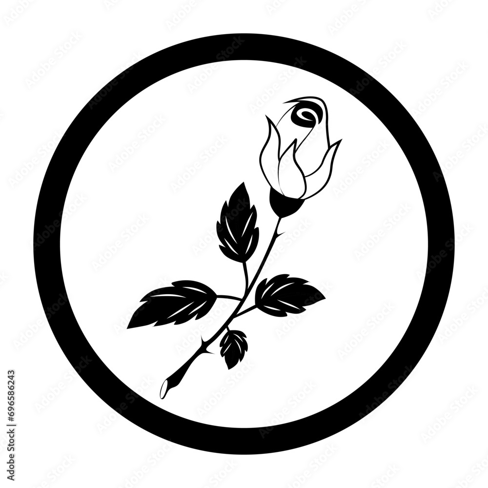 Elegant and creative rose flower logo for various purposes of your ...