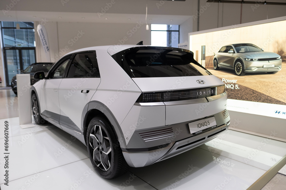 new white five-door electric crossover Hyundai IONIQ 5 of K2 class ...