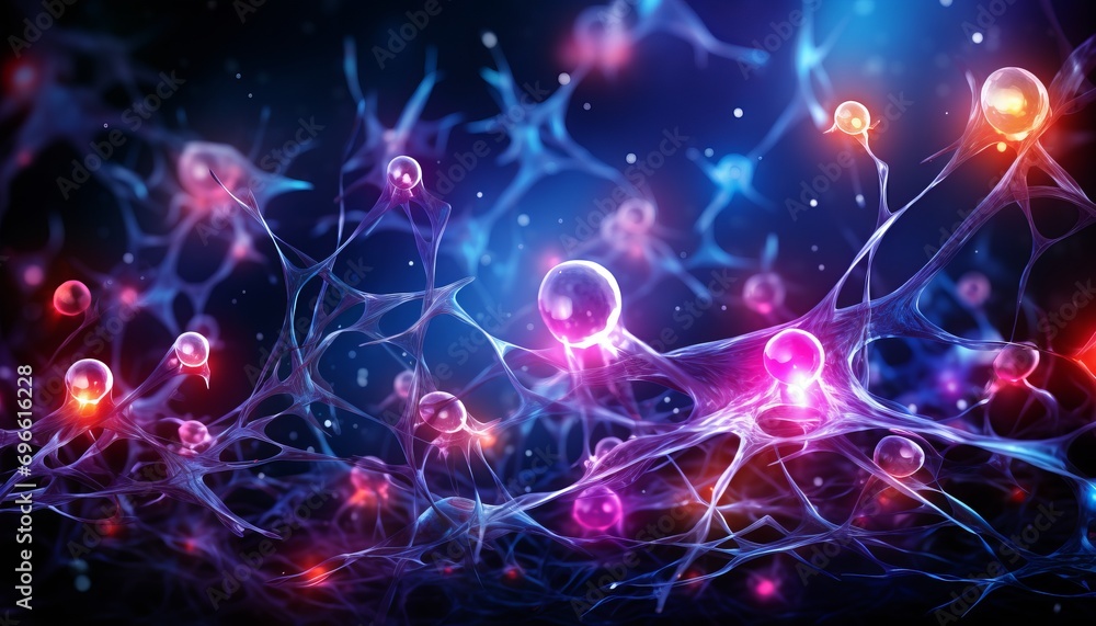 Detailed illustration of human brain and neuron cells with intricate ...