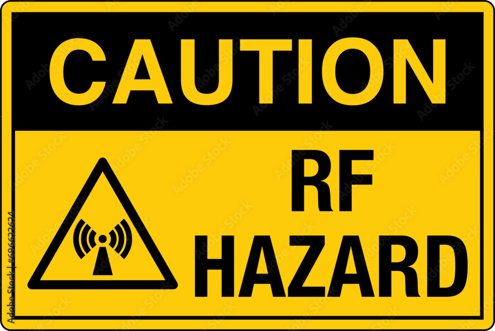 OSHA Safety Sign Marking Label Symbol Pictogram Standards Caution Radio ...