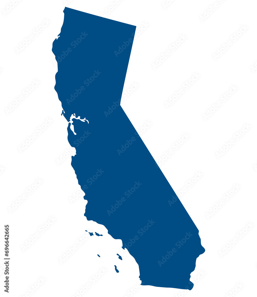 California state map. Map of the US state of California. Stock Photo ...