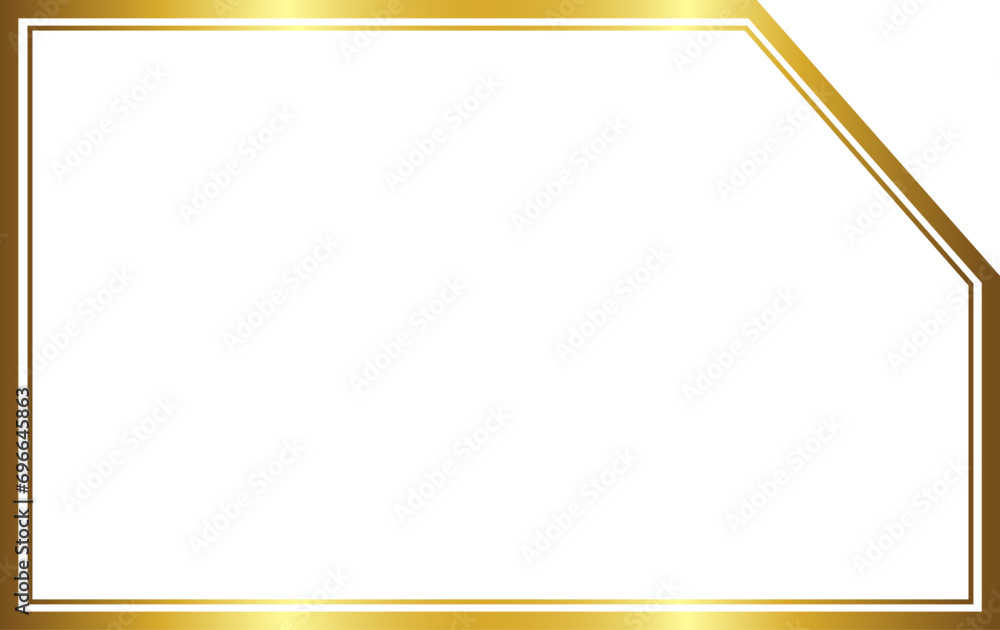 Snip Single Corner Rectangle Shape Gold picture frame luxury golden ...