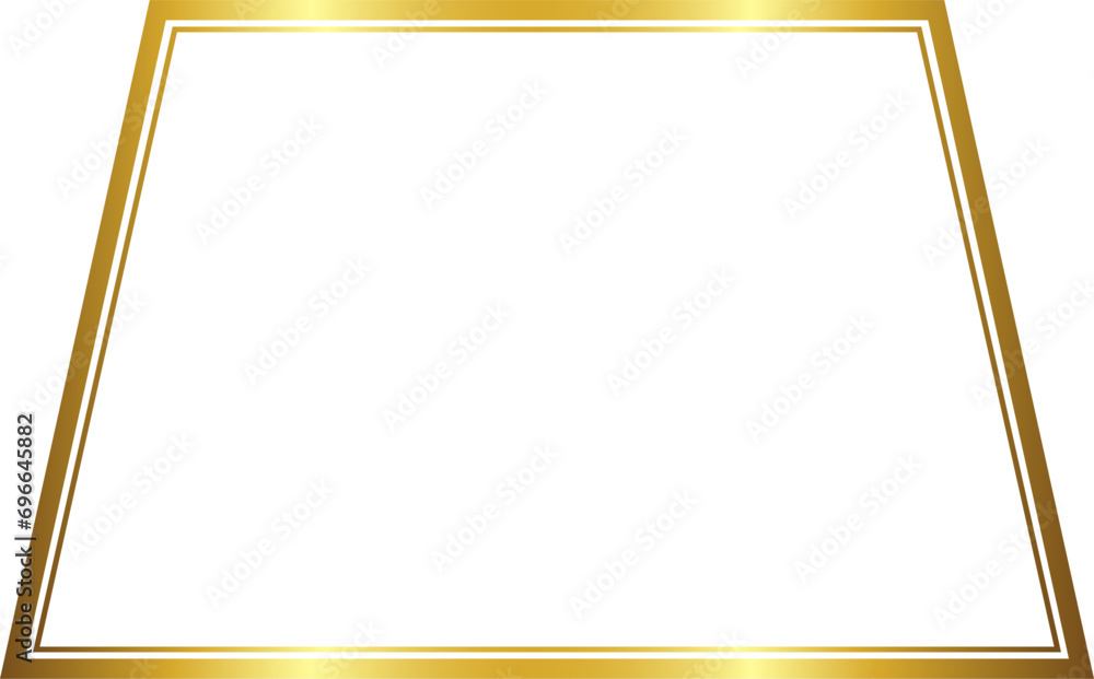 Trapezoid Shape Gold picture frame luxury golden frame gold border ...