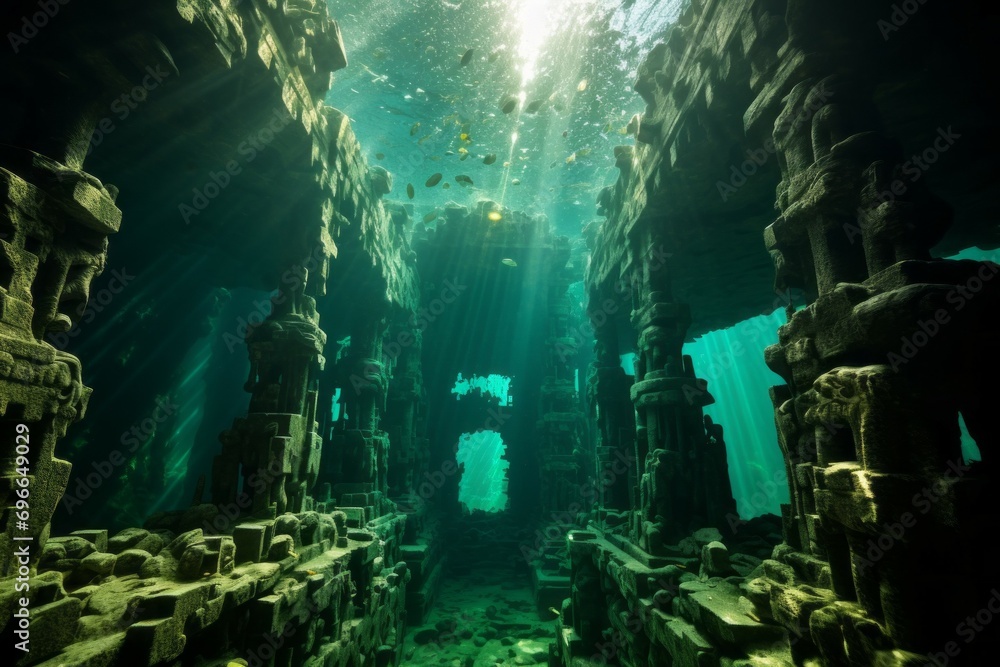 Foto de Legendary Atlantis. The sunken continent of an ancient highly ...