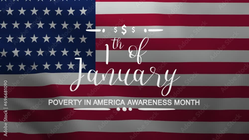 Vidéo Stock Poverty in America Awareness Month Lettering Text Animation ...
