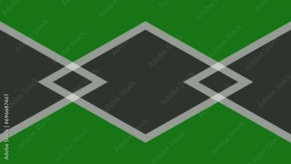 Vidéo Stock Modern shape transition in diagonal direction on green ...