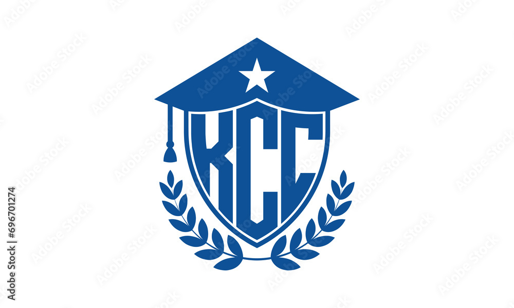 KCC three letter iconic academic logo design vector template. monogram ...
