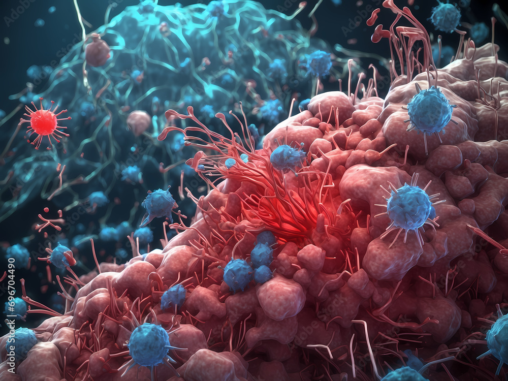 T cells in human thymus. T cells are born from hematopoietic stem cells ...