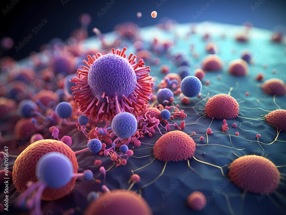 T cells in human thymus. T cells are born from hematopoietic stem cells ...