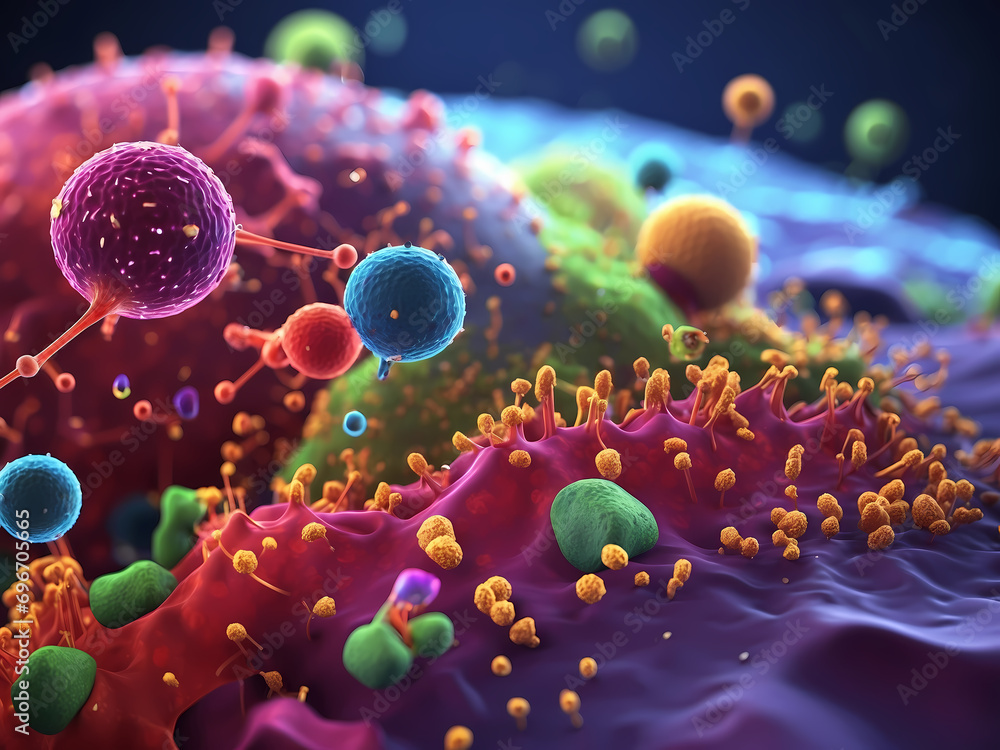 T cells in human thymus. T cells are born from hematopoietic stem cells ...