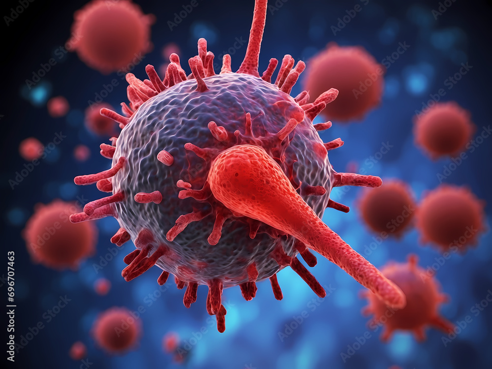 T cells in human thymus. T cells are born from hematopoietic stem cells ...
