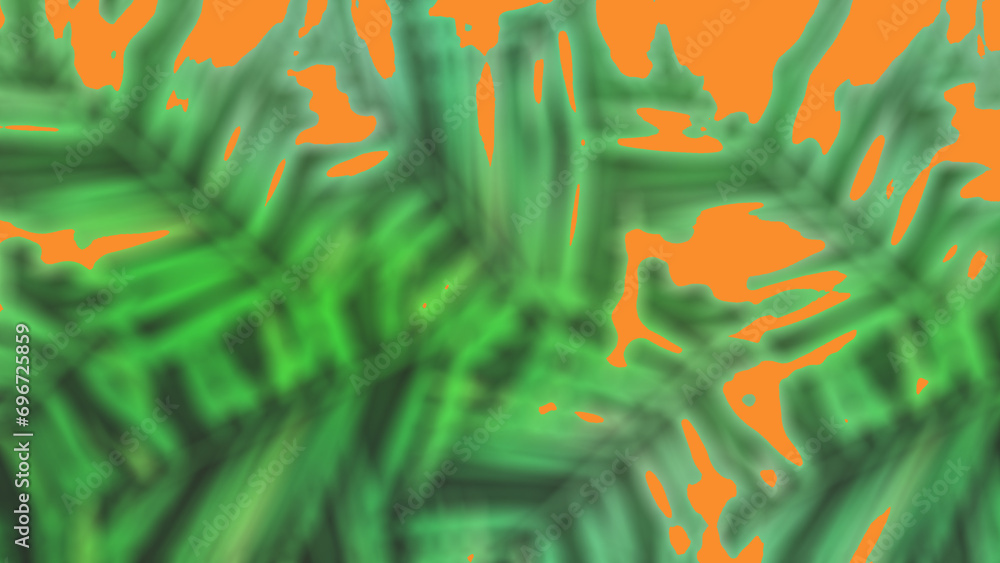 Abstract background of green leafy cycad trees in botanical garden ...