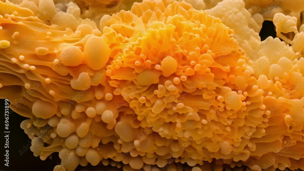 Vidéo Stock A magnified of a sea sponge, highlighting its complex ...