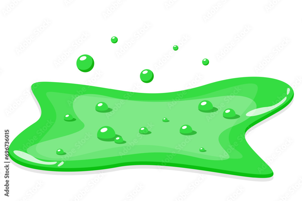 Green slime puddle vector isolated. Illustration of green splatter ...