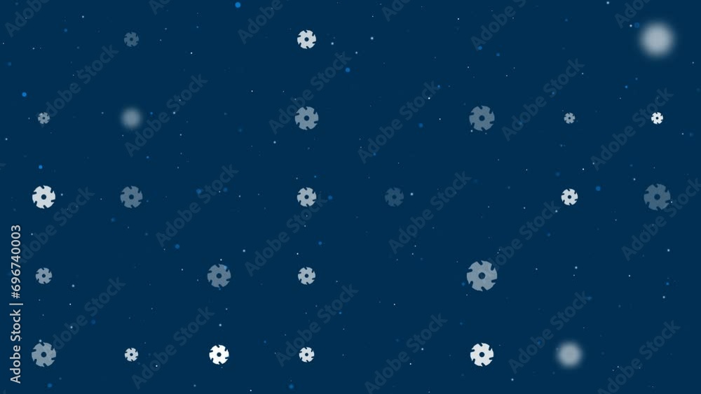 Template animation of evenly spaced milling disc symbols of different ...