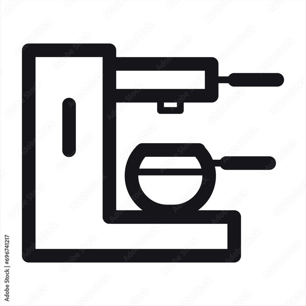 Coffee machine icon line symbol. Isolated vector illustration of icon ...