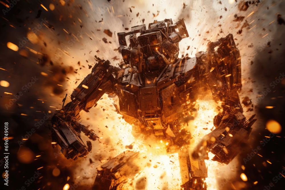 ロボット, アンドロイド, 未来, 爆発, 火, 爆発するロボット, 爆発するアンドロイド, 破壊, robot, android ...