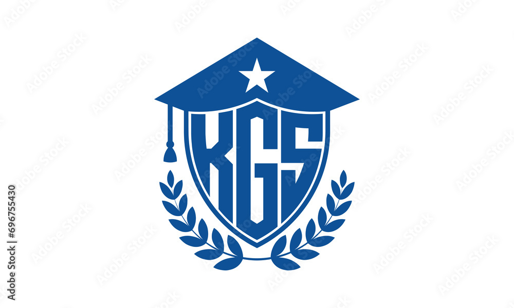 KGS three letter iconic academic logo design vector template. monogram, abstract, school ...
