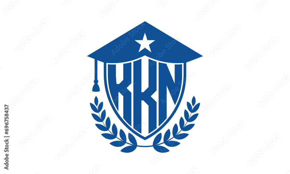 Vetor de KKN three letter iconic academic logo design vector template ...