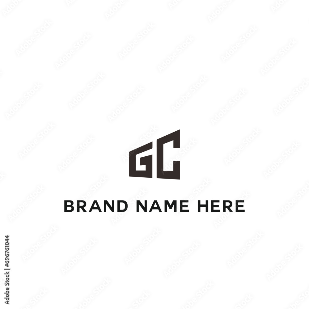 GC logo. G C design. White GC letter. GC, G C letter logo design ...