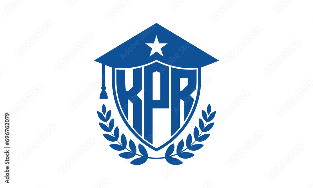 Vecteur Stock KPR three letter iconic academic logo design vector ...