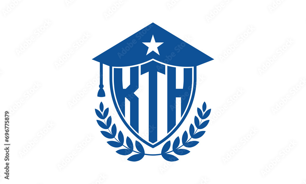 KTH three letter iconic academic logo design vector template. monogram ...