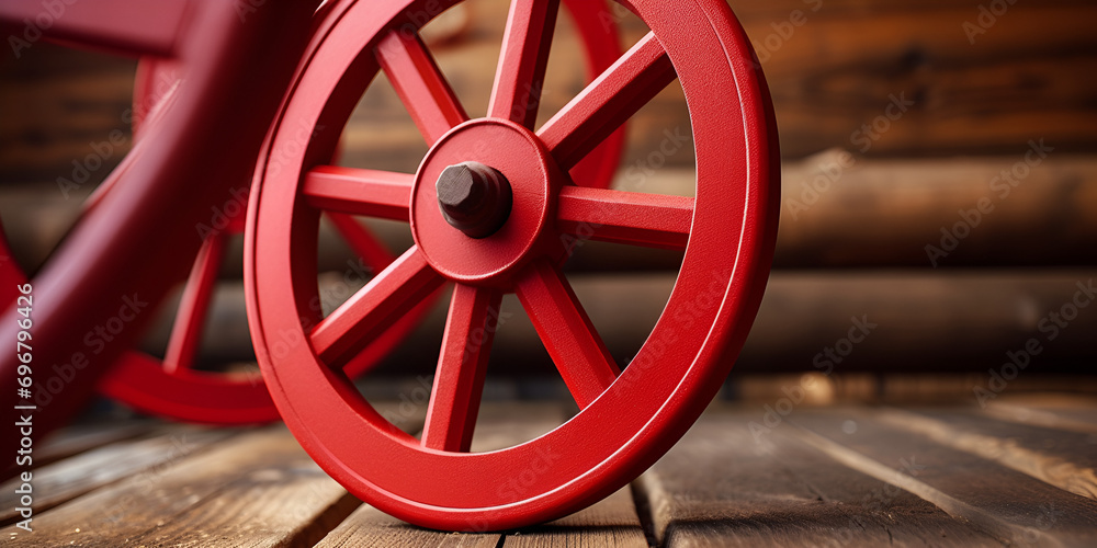 red wheel of a wheel,Fabulous Vintage Wooden Replica Cannon,Old Wheel ...