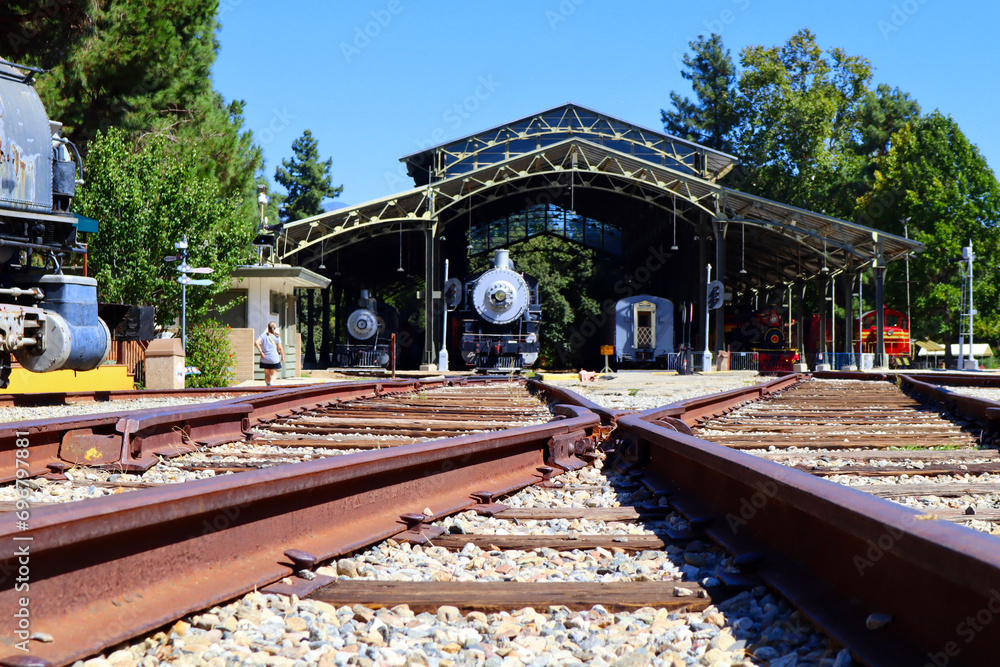 Los Angeles, California: TRAVEL TOWN MUSEUM, railway museum dedicated of history of railroad ...