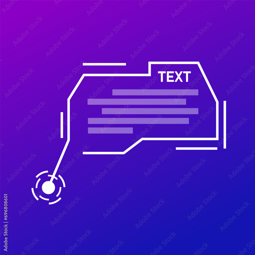Vecteur Stock Mockup of a sign for text. Flat, purple, template for ...