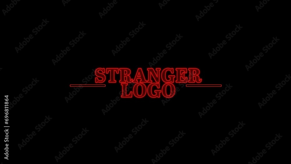 Sci-Fi Stranger Stuff Style Horror Text and Logo Reveal Stock Template ...
