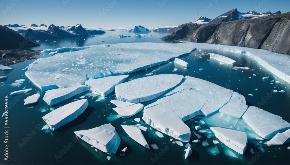 Frozen Majesty: Aerial Views of Greenland's Melting Iceberg Wonderland ...