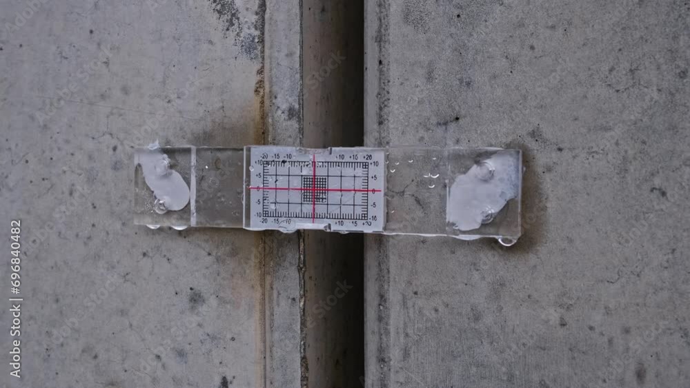 Structural Crack Monitoring Device With Standard Tell Tale Gauge And Scale For Measuring