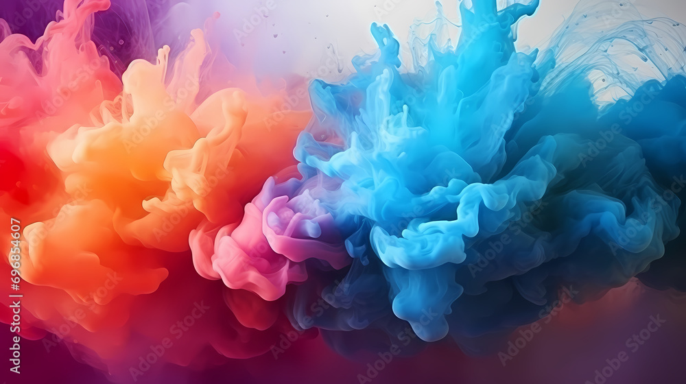 Colorful background with powder explosion smoke, PPT background Stock ...